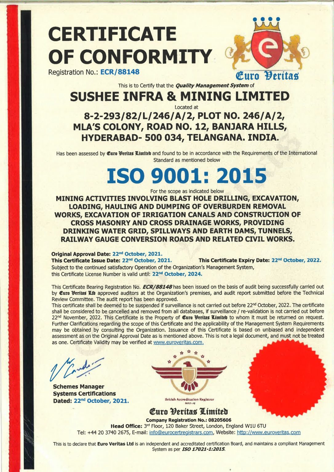 Quality Standards - Sushee Infra